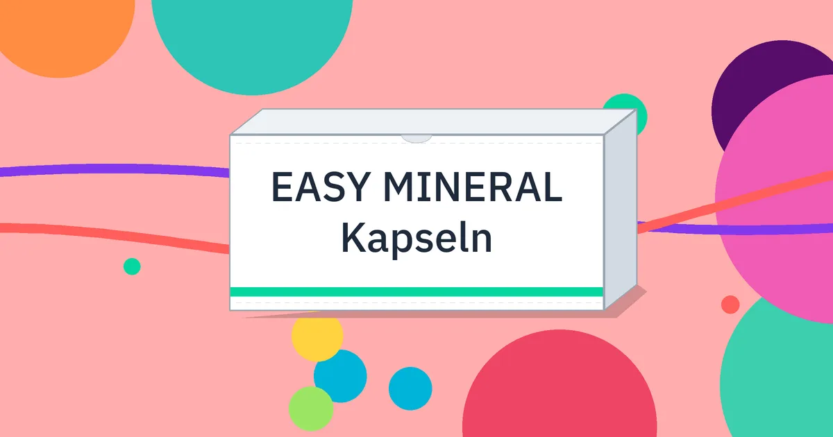 Symbolbild: Packung mit der Aufschrift EASY MINERAL Kapseln (PZN 18662888) – Verfügbarkeit und Bezug in Apotheken in Frankfurt am Main