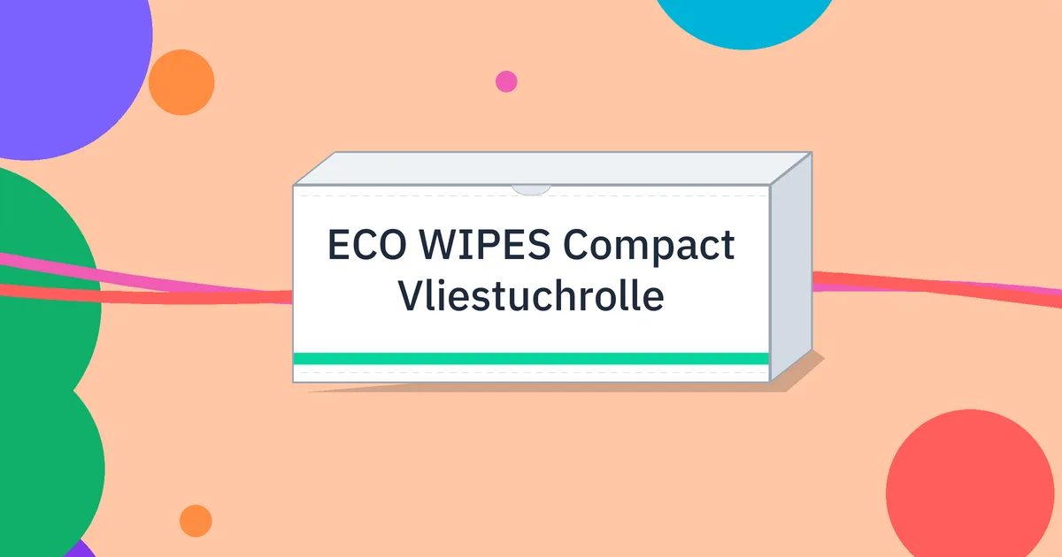 Symbolbild: Packung mit der Aufschrift ECO WIPES Compact Vliestuchrolle (PZN 20608695) – Verfügbarkeit und Bezug in Apotheken in Frankfurt am Main