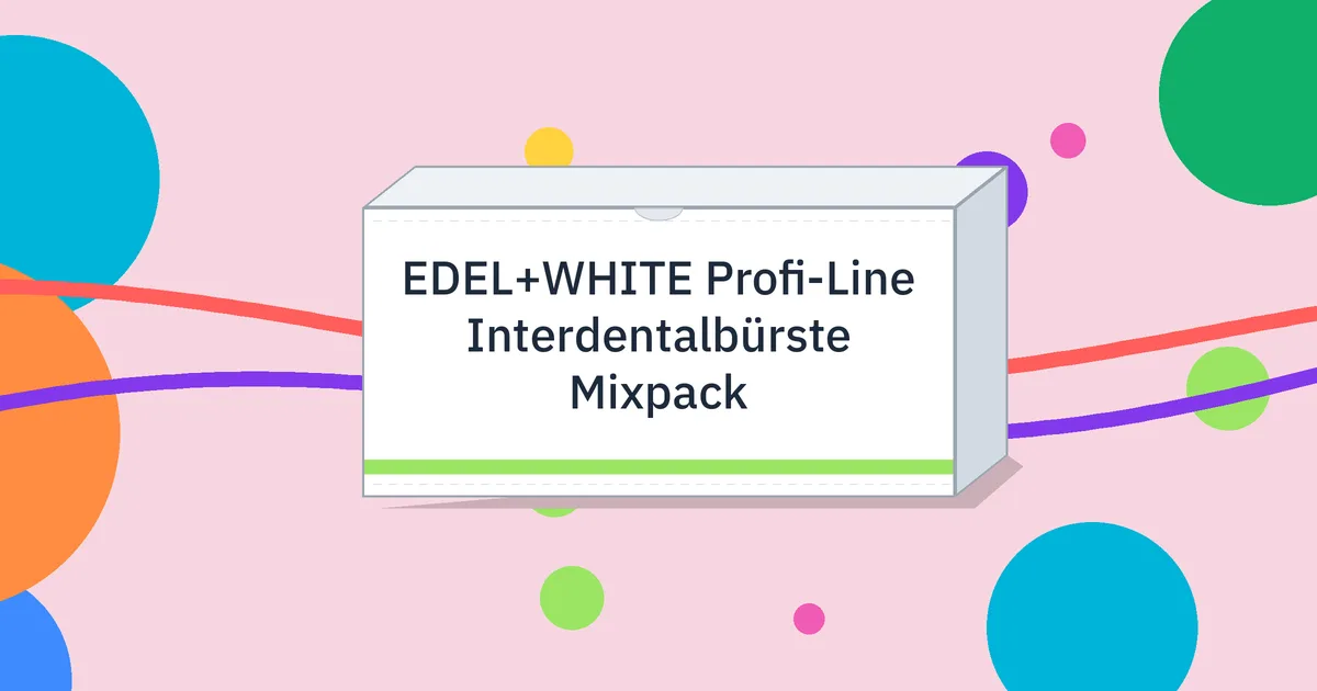 Symbolbild: Packung mit der Aufschrift EDEL+WHITE Profi-Line Interdentalbürste Mixpack (PZN 17180621) – Verfügbarkeit und Bezug in Apotheken in Frankfurt am Main