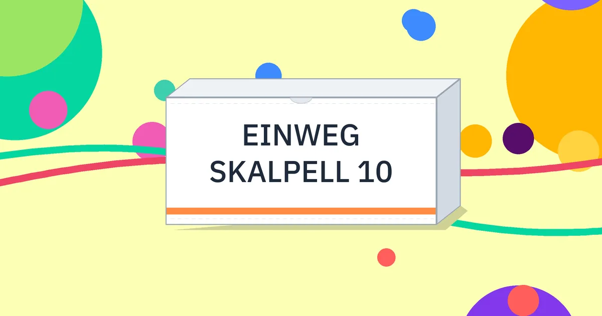 Symbolbild: Packung mit der Aufschrift EINWEG SKALPELL 10 (PZN 09291068) – Verfügbarkeit und Bezug in Apotheken in Frankfurt am Main