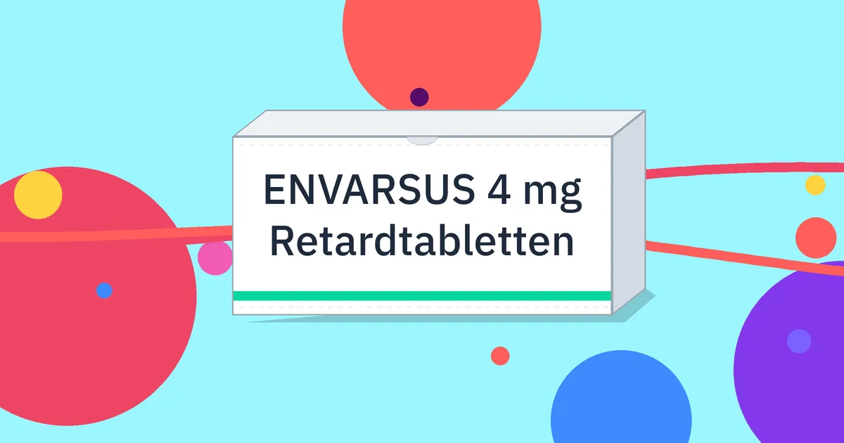 Symbolbild: Packung mit der Aufschrift ENVARSUS 4 mg Retardtabletten (PZN 13343575) – Verfügbarkeit und Bezug in Apotheken in Frankfurt am Main