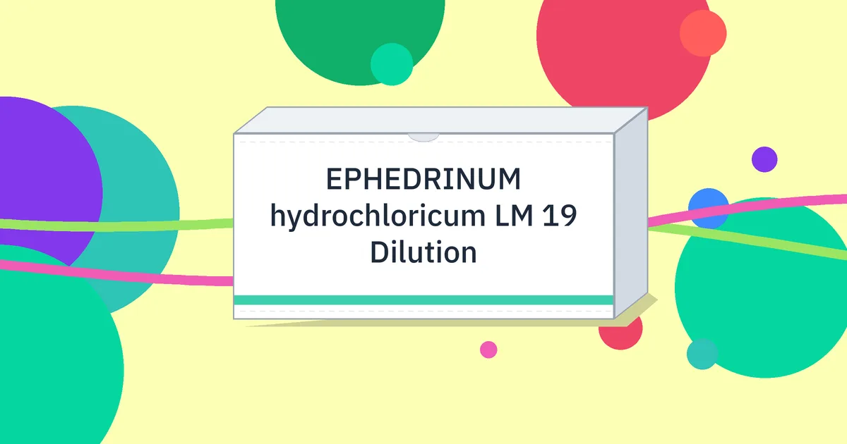 Symbolbild: Packung mit der Aufschrift EPHEDRINUM hydrochloricum LM 19 Dilution (PZN 13471244) – Verfügbarkeit und Bezug in Apotheken in Frankfurt am Main