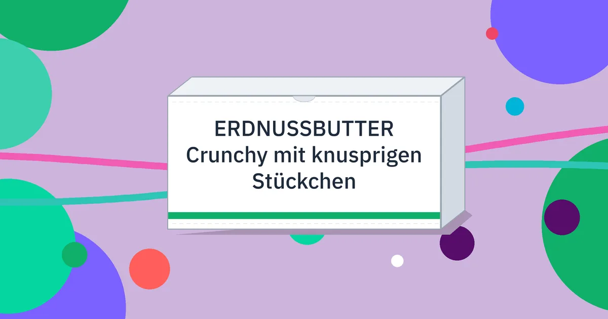 Symbolbild: Packung mit der Aufschrift ERDNUSSBUTTER Crunchy mit knusprigen Stückchen (PZN 17189326) – Verfügbarkeit und Bezug in Apotheken in Frankfurt am Main
