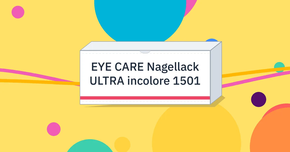 Symbolbild: Packung mit der Aufschrift EYE CARE Nagellack ULTRA incolore 1501 (PZN 04314184) – Verfügbarkeit und Bezug in Apotheken in Frankfurt am Main