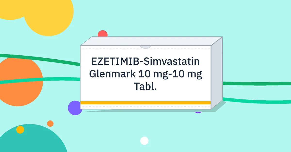 Symbolbild: Packung mit der Aufschrift EZETIMIB-Simvastatin Glenmark 10 mg-10 mg Tabl. (PZN 14266150) – Verfügbarkeit und Bezug in Apotheken in Frankfurt am Main