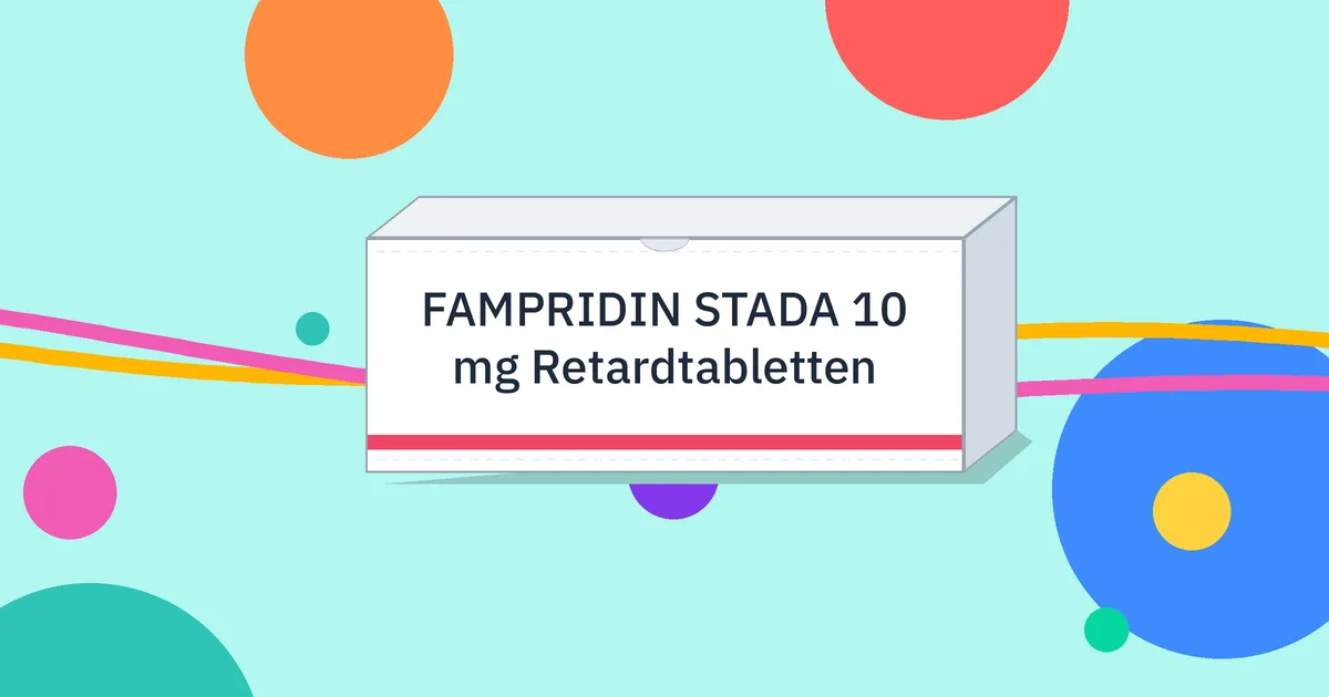 Symbolbild: Packung mit der Aufschrift FAMPRIDIN STADA 10 mg Retardtabletten (PZN 17975266) – Verfügbarkeit und Bezug in Apotheken in Frankfurt am Main