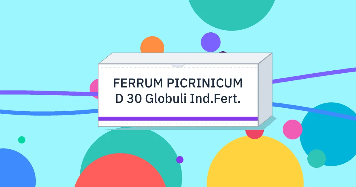 Symbolbild: Packung mit der Aufschrift FERRUM PICRINICUM D 30 Globuli Ind.Fert. (PZN 17651747) – Verfügbarkeit und Bezug in Apotheken in Frankfurt am Main