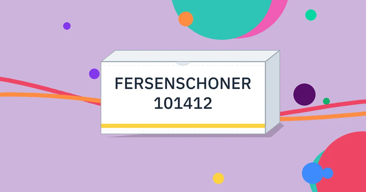 Symbolbild: Packung mit der Aufschrift FERSENSCHONER 101412 (PZN 04755534) – Verfügbarkeit und Bezug in Apotheken in Frankfurt am Main