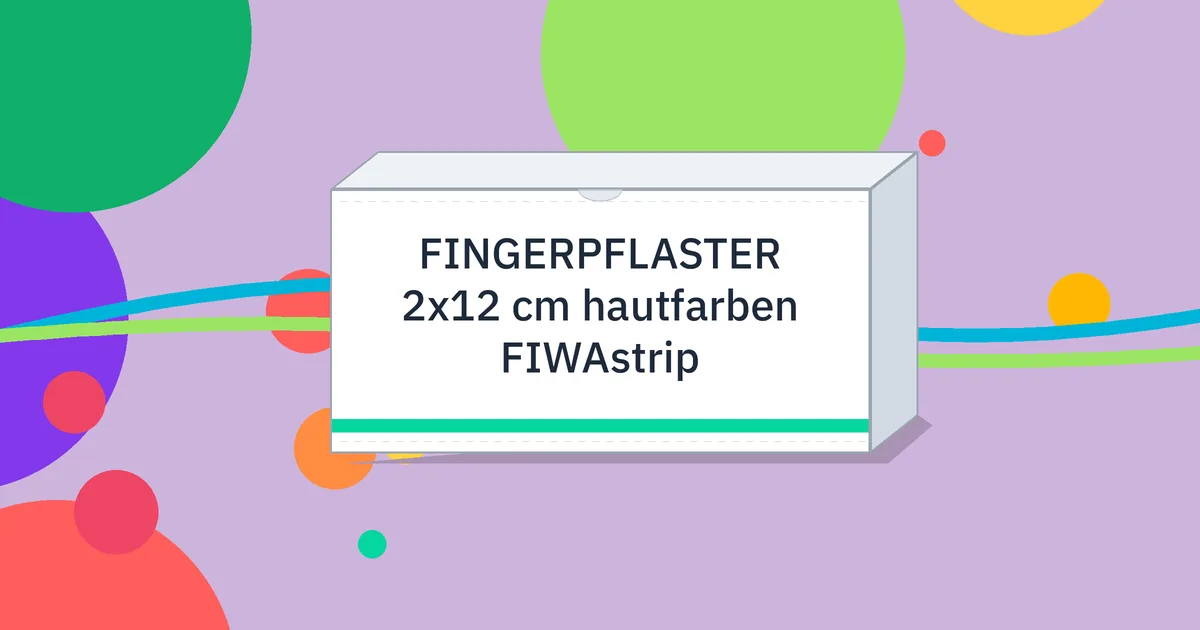 Symbolbild: Packung mit der Aufschrift FINGERPFLASTER 2x12 cm hautfarben FIWAstrip (PZN 14130551) – Verfügbarkeit und Bezug in Apotheken in Frankfurt am Main