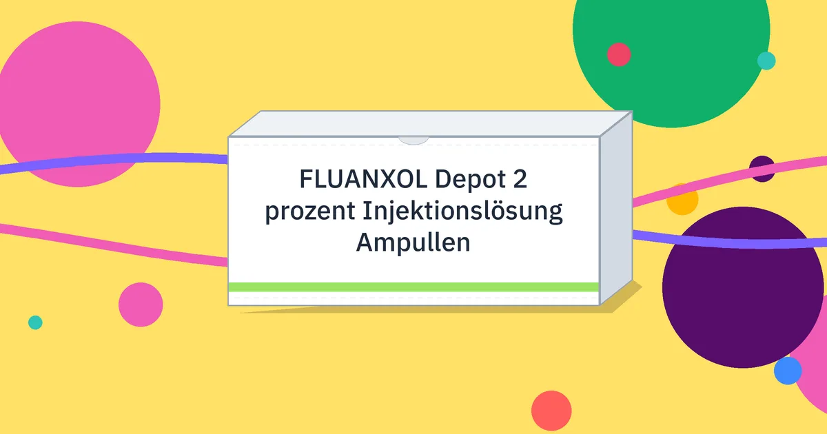Symbolbild: Packung mit der Aufschrift FLUANXOL Depot 2 prozent Injektionslösung Ampullen (PZN 04959550) – Verfügbarkeit und Bezug in Apotheken in Frankfurt am Main