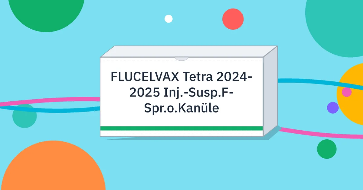 Symbolbild: Packung mit der Aufschrift FLUCELVAX Tetra 2024-2025 Inj.-Susp.F-Spr.o.Kanüle (PZN 18896899) – Verfügbarkeit und Bezug in Apotheken in Frankfurt am Main