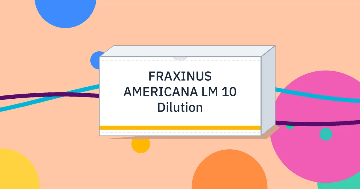 Symbolbild: Packung mit der Aufschrift FRAXINUS AMERICANA LM 10 Dilution (PZN 13491531) – Verfügbarkeit und Bezug in Apotheken in Frankfurt am Main