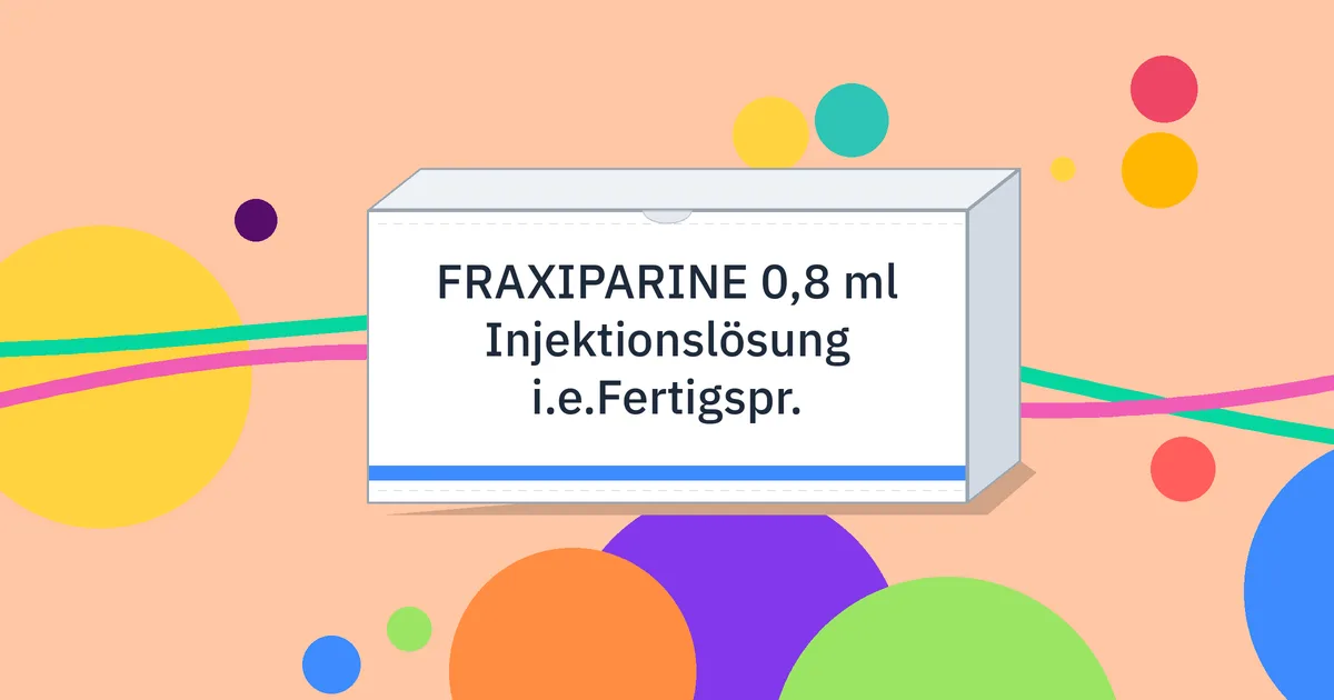 Symbolbild: Packung mit der Aufschrift FRAXIPARINE 0,8 ml Injektionslösung i.e.Fertigspr. (PZN 11068314) – Verfügbarkeit und Bezug in Apotheken in Frankfurt am Main