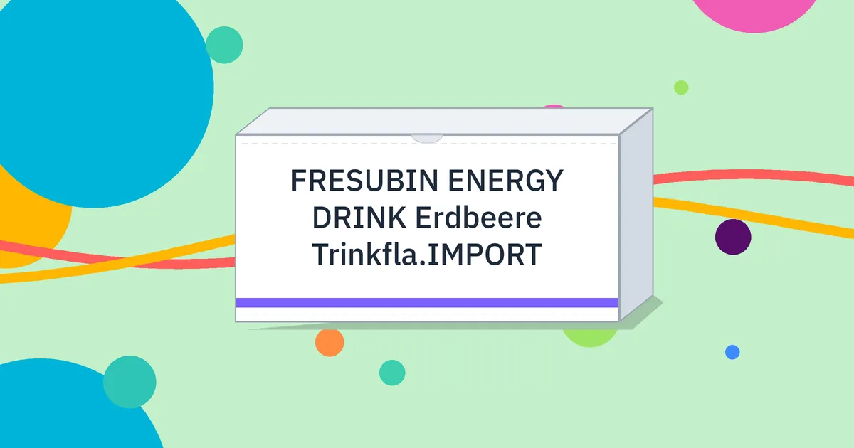Symbolbild: Packung mit der Aufschrift FRESUBIN ENERGY DRINK Erdbeere Trinkfla.IMPORT (PZN 19492394) – Verfügbarkeit und Bezug in Apotheken in Frankfurt am Main