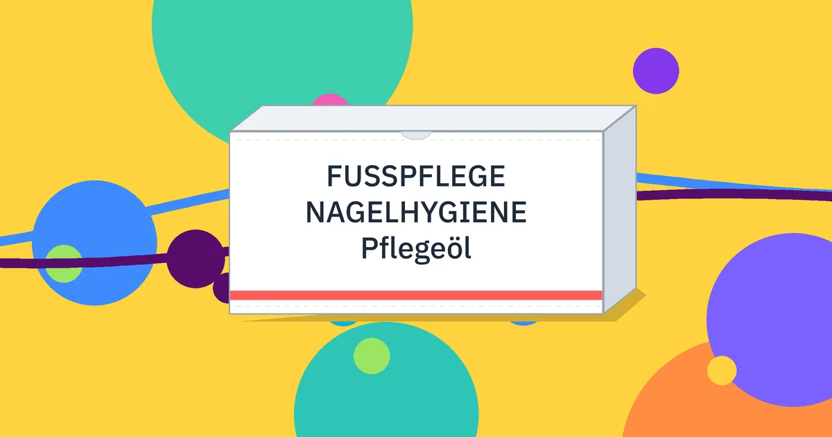 Symbolbild: Packung mit der Aufschrift FUSSPFLEGE NAGELHYGIENE Pflegeöl (PZN 04226155) – Verfügbarkeit und Bezug in Apotheken in Frankfurt am Main
