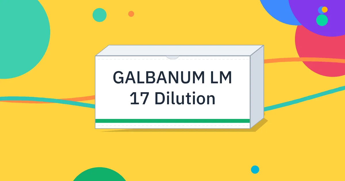 Symbolbild: Packung mit der Aufschrift GALBANUM LM 17 Dilution (PZN 13495345) – Verfügbarkeit und Bezug in Apotheken in Frankfurt am Main