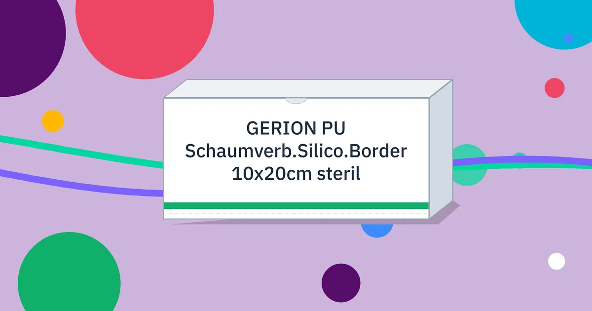 Symbolbild: Packung mit der Aufschrift GERION PU Schaumverb.Silico.Border 10x20cm steril (PZN 19746558) – Verfügbarkeit und Bezug in Apotheken in Frankfurt am Main