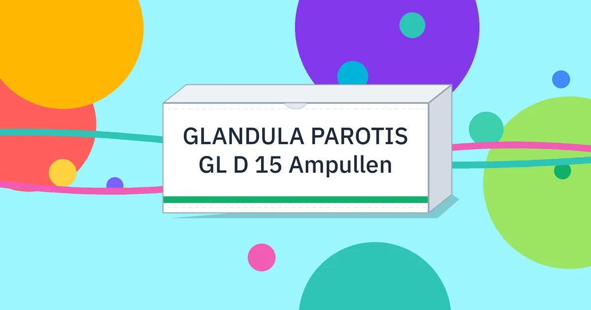 Symbolbild: Packung mit der Aufschrift GLANDULA PAROTIS GL D 15 Ampullen (PZN 02923588) – Verfügbarkeit und Bezug in Apotheken in Frankfurt am Main