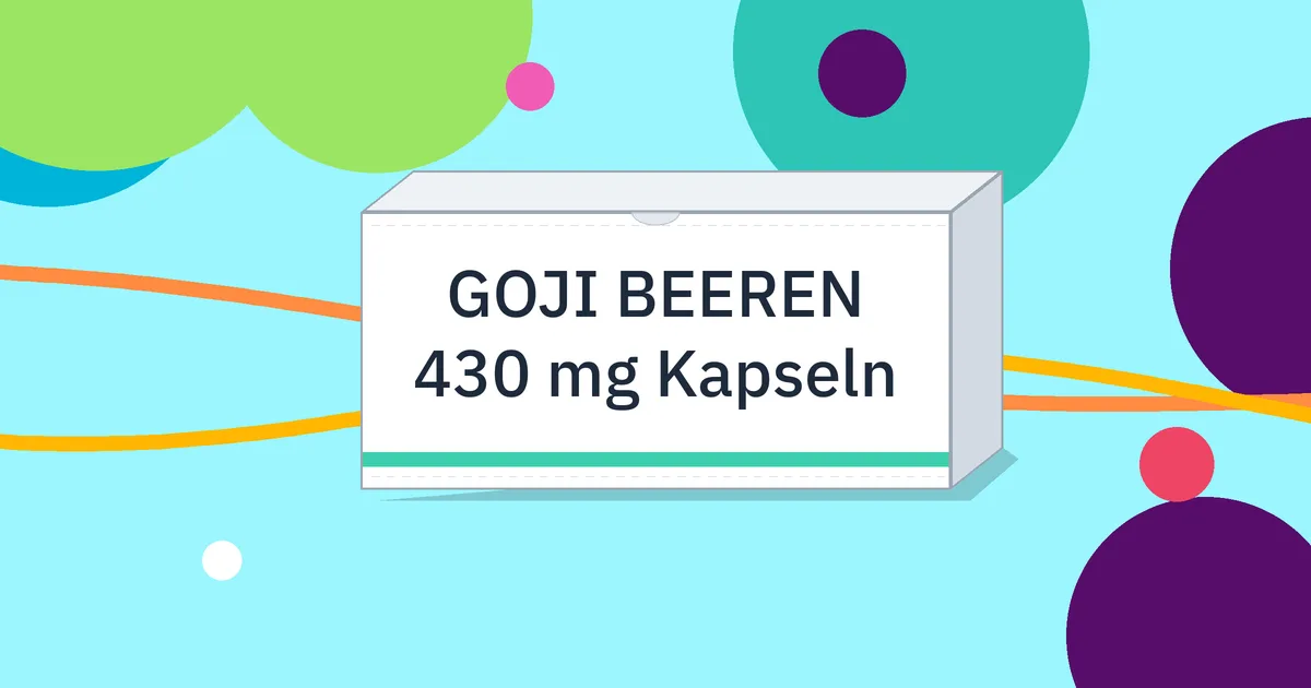 Symbolbild: Packung mit der Aufschrift GOJI BEEREN 430 mg Kapseln (PZN 17190281) – Verfügbarkeit und Bezug in Apotheken in Frankfurt am Main