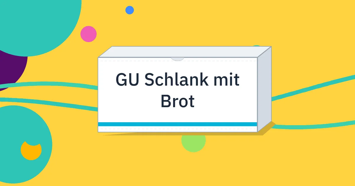 Symbolbild: Packung mit der Aufschrift GU Schlank mit Brot (PZN 19159714) – Verfügbarkeit und Bezug in Apotheken in Frankfurt am Main