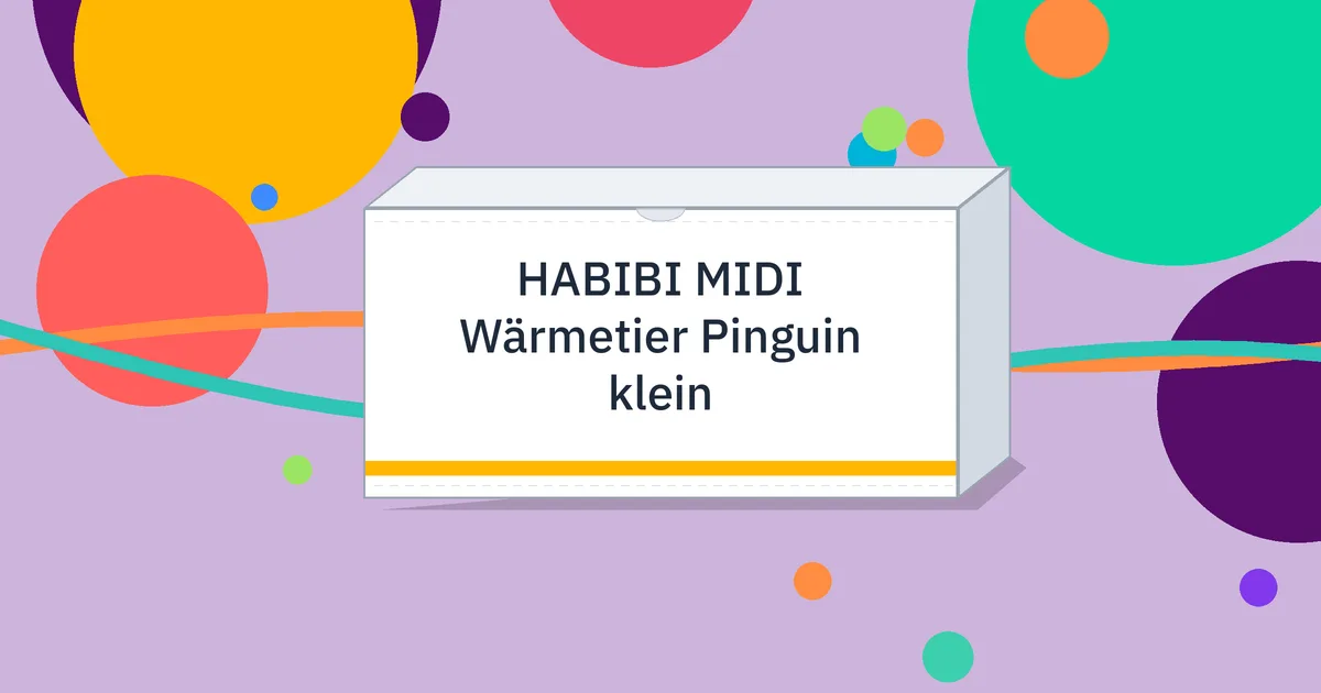 Symbolbild: Packung mit der Aufschrift HABIBI MIDI Wärmetier Pinguin klein (PZN 15747696) – Verfügbarkeit und Bezug in Apotheken in Frankfurt am Main