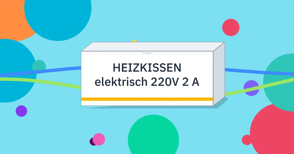 Symbolbild: Packung mit der Aufschrift HEIZKISSEN elektrisch 220V 2 A (PZN 01740526) – Verfügbarkeit und Bezug in Apotheken in Frankfurt am Main