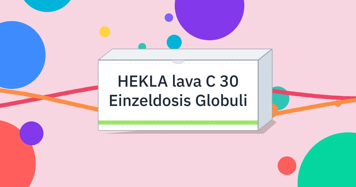 Symbolbild: Packung mit der Aufschrift HEKLA lava C 30 Einzeldosis Globuli (PZN 02694202) – Verfügbarkeit und Bezug in Apotheken in Frankfurt am Main
