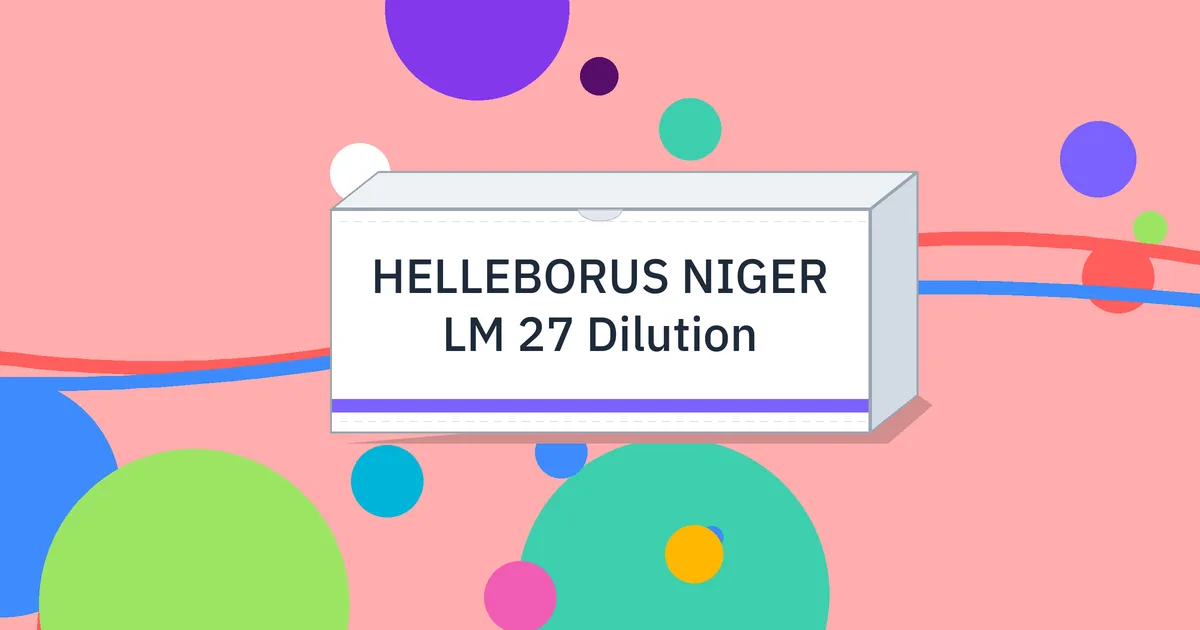 Symbolbild: Packung mit der Aufschrift HELLEBORUS NIGER LM 27 Dilution (PZN 12886368) – Verfügbarkeit und Bezug in Apotheken in Frankfurt am Main