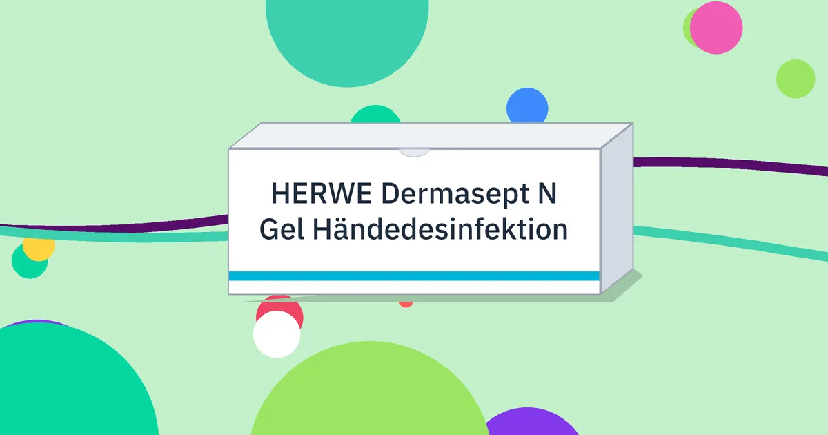 Symbolbild: Packung mit der Aufschrift HERWE Dermasept N Gel Händedesinfektion (PZN 13353390) – Verfügbarkeit und Bezug in Apotheken in Frankfurt am Main