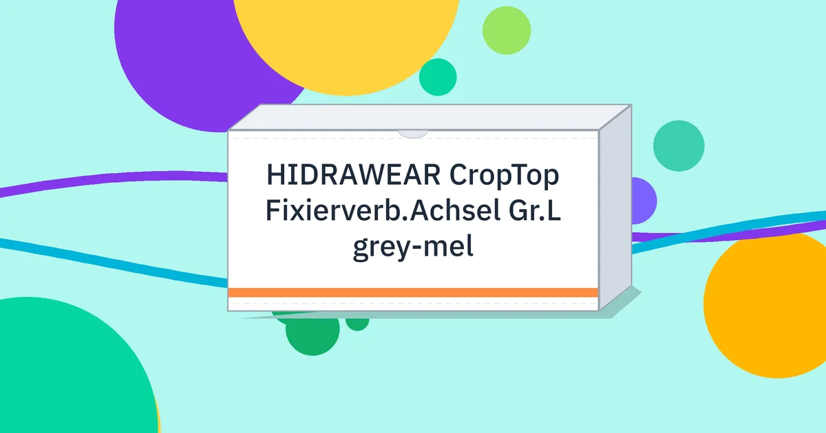 Symbolbild: Packung mit der Aufschrift HIDRAWEAR CropTop Fixierverb.Achsel Gr.L grey-mel (PZN 20833736) – Verfügbarkeit und Bezug in Apotheken in Frankfurt am Main