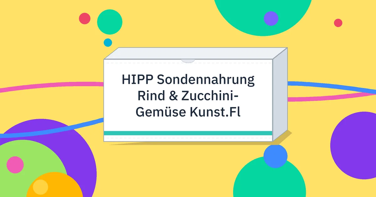 Symbolbild: Packung mit der Aufschrift HIPP Sondennahrung Rind & Zucchini-Gemüse Kunst.Fl (PZN 12896556) – Verfügbarkeit und Bezug in Apotheken in Frankfurt am Main