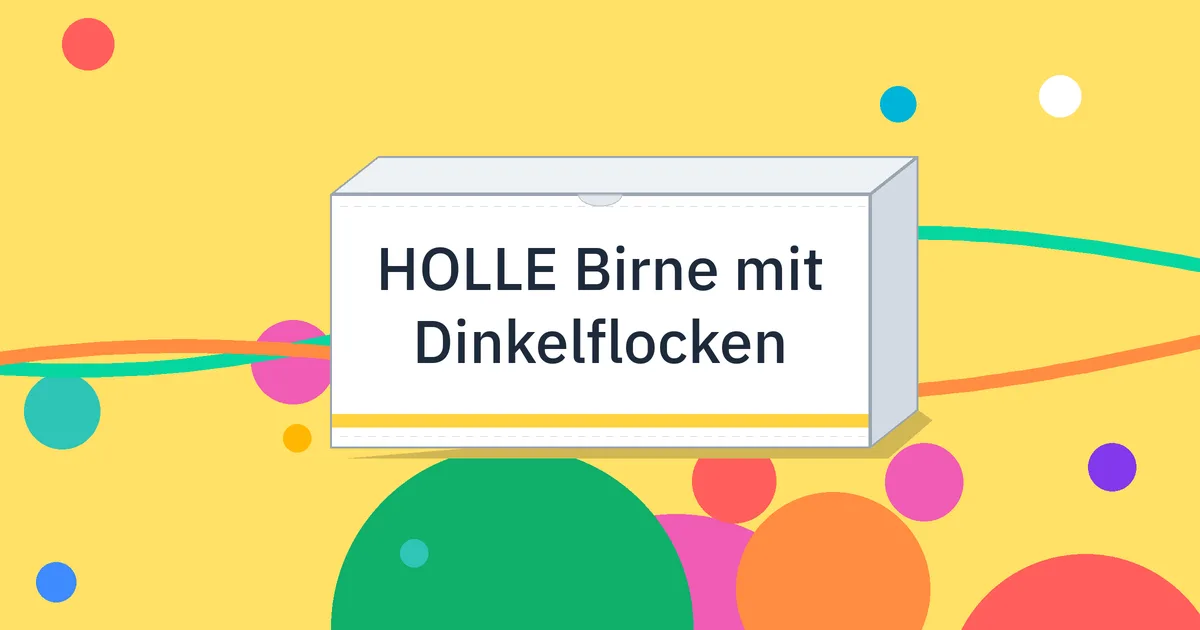 Symbolbild: Packung mit der Aufschrift HOLLE Birne mit Dinkelflocken (PZN 09441094) – Verfügbarkeit und Bezug in Apotheken in Frankfurt am Main