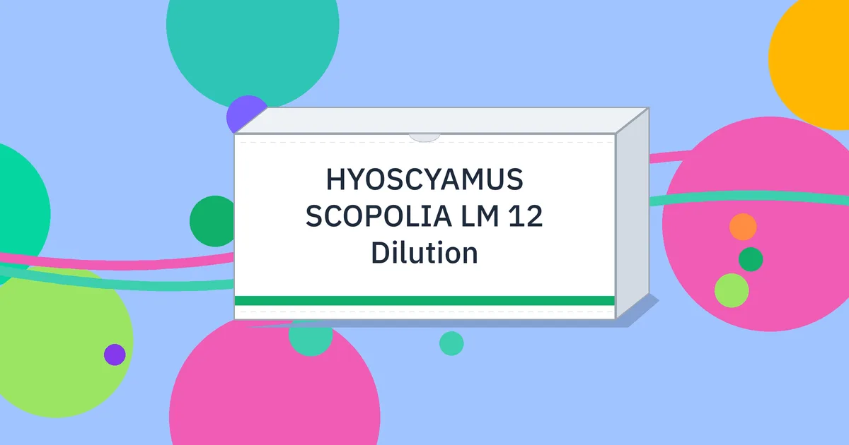 Symbolbild: Packung mit der Aufschrift HYOSCYAMUS SCOPOLIA LM 12 Dilution (PZN 13557684) – Verfügbarkeit und Bezug in Apotheken in Frankfurt am Main