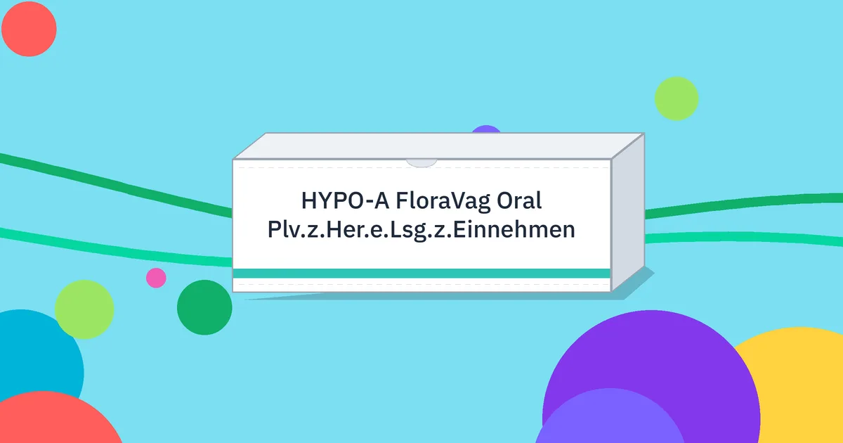 Symbolbild: Packung mit der Aufschrift HYPO-A FloraVag Oral Plv.z.Her.e.Lsg.z.Einnehmen (PZN 19889068) – Verfügbarkeit und Bezug in Apotheken in Frankfurt am Main