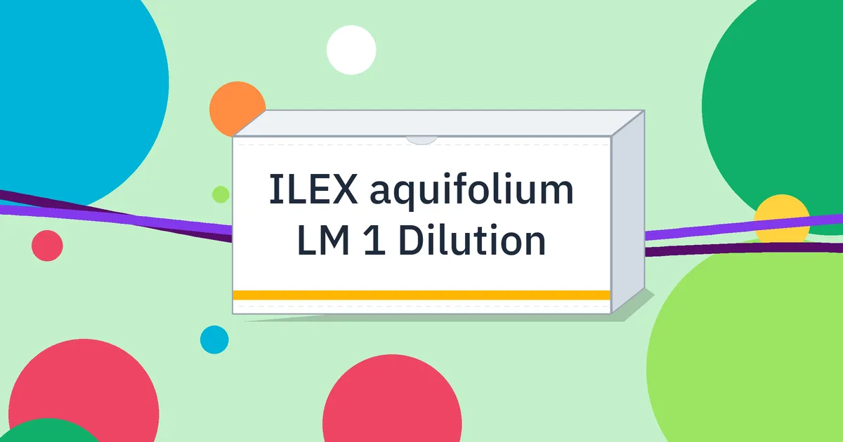 Symbolbild: Packung mit der Aufschrift ILEX aquifolium LM 1 Dilution (PZN 12911959) – Verfügbarkeit und Bezug in Apotheken in Frankfurt am Main
