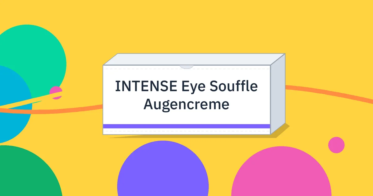 Symbolbild: Packung mit der Aufschrift INTENSE Eye Souffle Augencreme (PZN 19877740) – Verfügbarkeit und Bezug in Apotheken in Frankfurt am Main