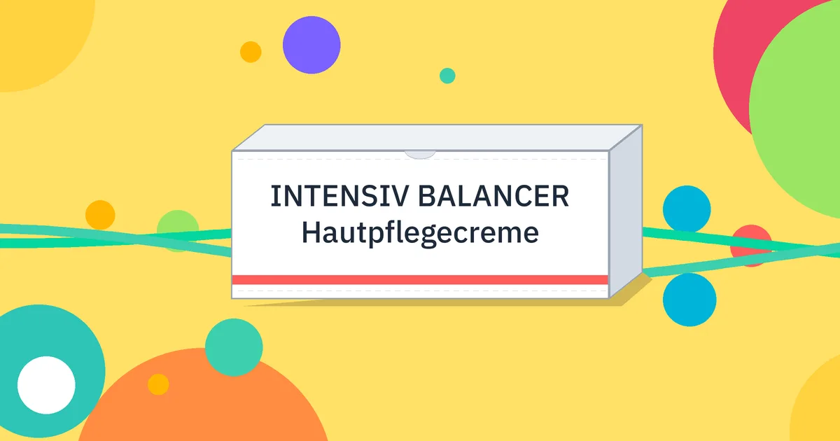 Symbolbild: Packung mit der Aufschrift INTENSIV BALANCER Hautpflegecreme (PZN 18874828) – Verfügbarkeit und Bezug in Apotheken in Frankfurt am Main