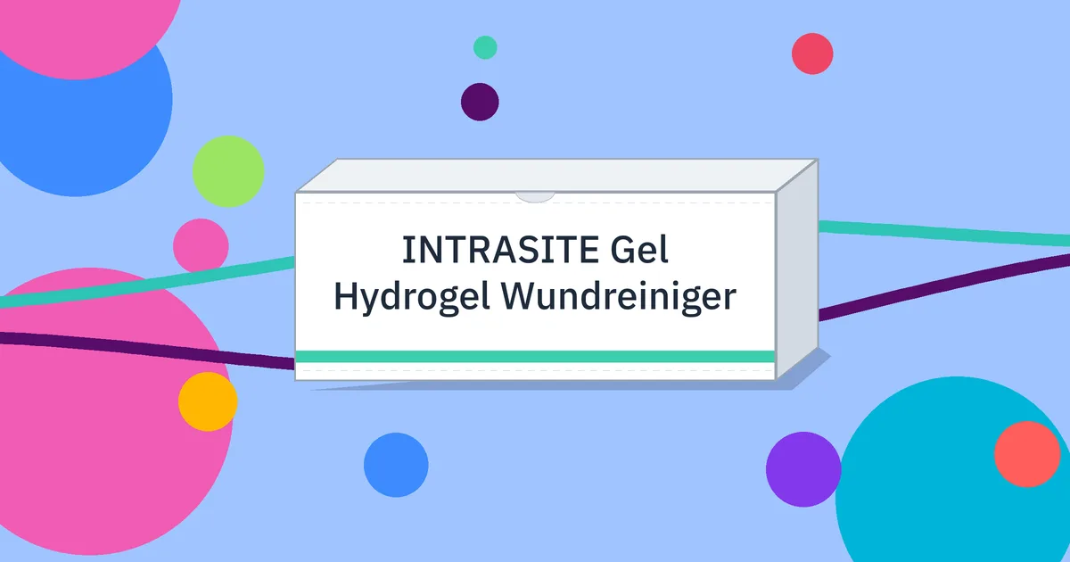 Symbolbild: Packung mit der Aufschrift INTRASITE Gel Hydrogel Wundreiniger (PZN 07537252) – Verfügbarkeit und Bezug in Apotheken in Frankfurt am Main