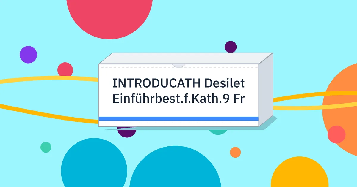 Symbolbild: Packung mit der Aufschrift INTRODUCATH Desilet Einführbest.f.Kath.9 Fr (PZN 00961343) – Verfügbarkeit und Bezug in Apotheken in Frankfurt am Main
