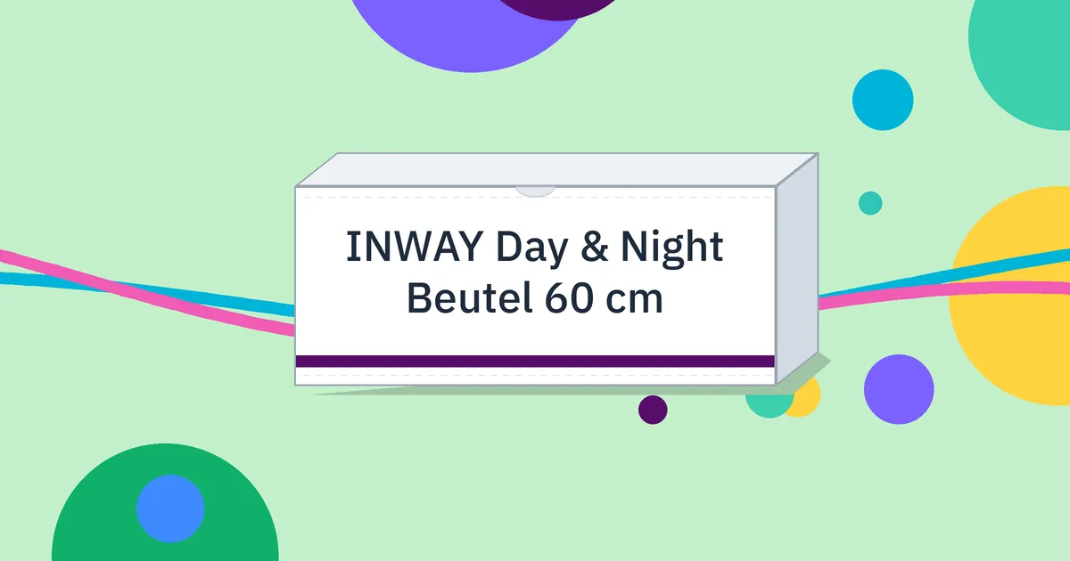 Symbolbild: Packung mit der Aufschrift INWAY Day & Night Beutel 60 cm (PZN 09315389) – Verfügbarkeit und Bezug in Apotheken in Frankfurt am Main