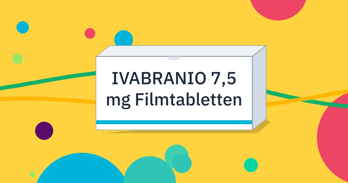 Symbolbild: Packung mit der Aufschrift IVABRANIO 7,5 mg Filmtabletten (PZN 18668023) – Verfügbarkeit und Bezug in Apotheken in Frankfurt am Main