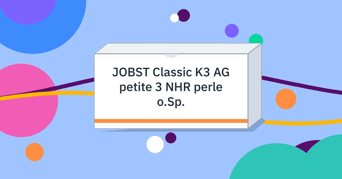 Symbolbild: Packung mit der Aufschrift JOBST Classic K3 AG petite 3 NHR perle o.Sp. (PZN 13160076) – Verfügbarkeit und Bezug in Apotheken in Frankfurt am Main