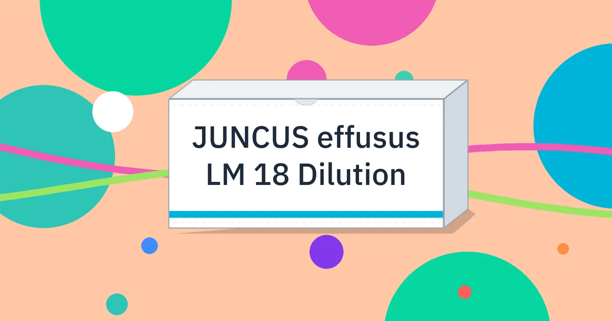 Symbolbild: Packung mit der Aufschrift JUNCUS effusus LM 18 Dilution (PZN 13564224) – Verfügbarkeit und Bezug in Apotheken in Frankfurt am Main