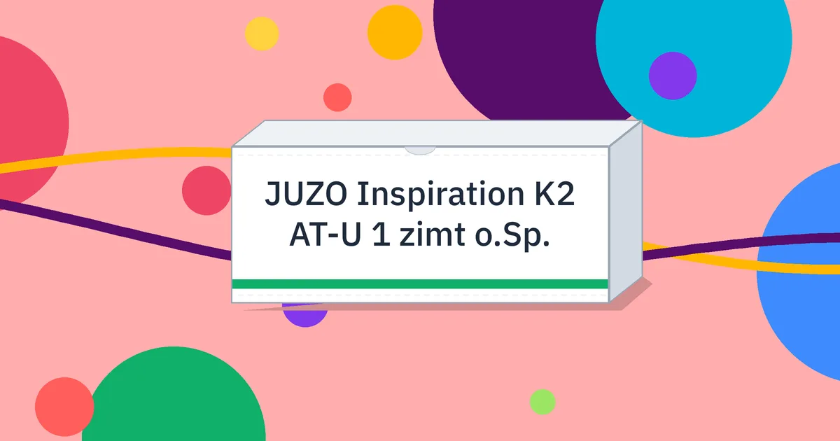 Symbolbild: Packung mit der Aufschrift JUZO Inspiration K2 AT-U 1 zimt o.Sp. (PZN 14927373) – Verfügbarkeit und Bezug in Apotheken in Frankfurt am Main