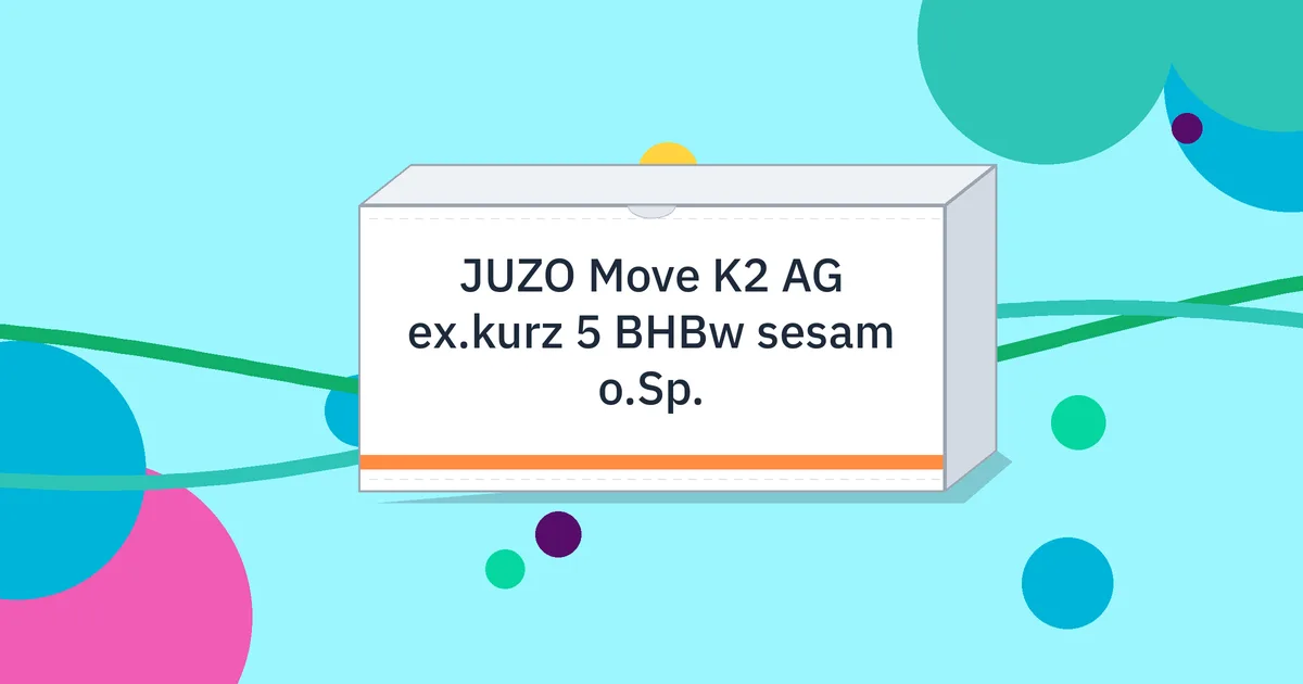 Symbolbild: Packung mit der Aufschrift JUZO Move K2 AG ex.kurz 5 BHBw sesam o.Sp. (PZN 18534363) – Verfügbarkeit und Bezug in Apotheken in Frankfurt am Main