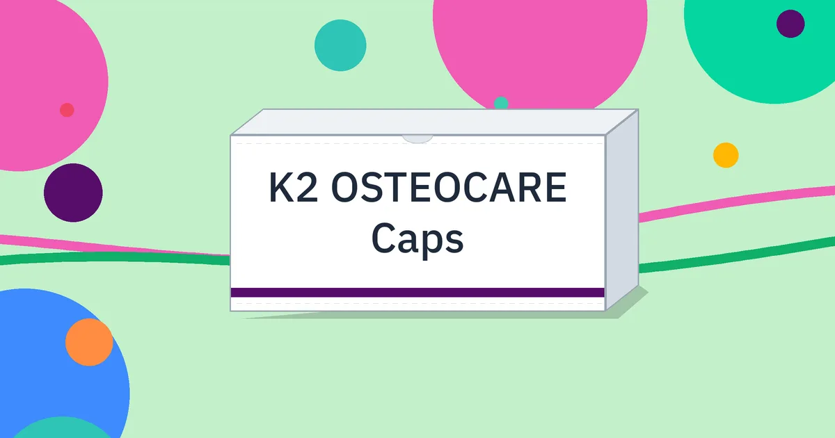 Symbolbild: Packung mit der Aufschrift K2 OSTEOCARE Caps (PZN 14354173) – Verfügbarkeit und Bezug in Apotheken in Frankfurt am Main