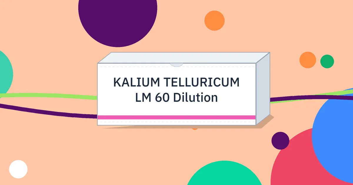 Symbolbild: Packung mit der Aufschrift KALIUM TELLURICUM LM 60 Dilution (PZN 12927481) – Verfügbarkeit und Bezug in Apotheken in Frankfurt am Main