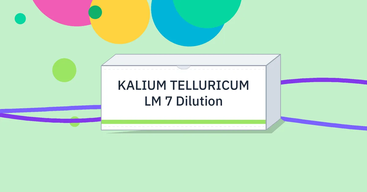 Symbolbild: Packung mit der Aufschrift KALIUM TELLURICUM LM 7 Dilution (PZN 12927179) – Verfügbarkeit und Bezug in Apotheken in Frankfurt am Main