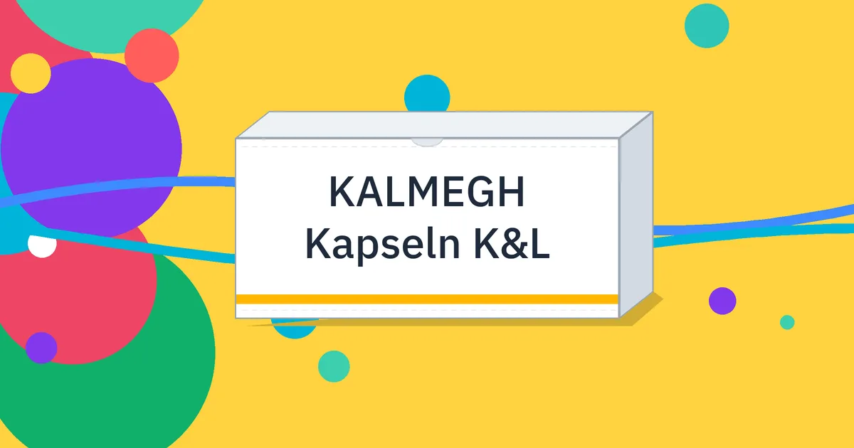 Symbolbild: Packung mit der Aufschrift KALMEGH Kapseln K&L (PZN 16900941) – Verfügbarkeit und Bezug in Apotheken in Frankfurt am Main