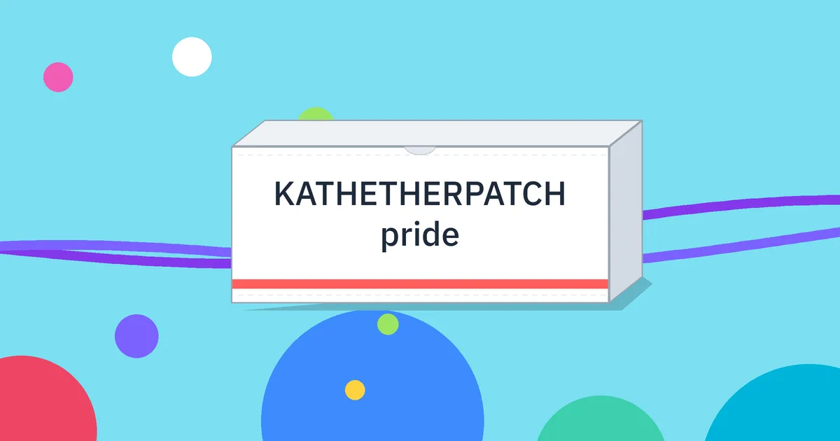 Symbolbild: Packung mit der Aufschrift KATHETHERPATCH pride (PZN 19867279) – Verfügbarkeit und Bezug in Apotheken in Frankfurt am Main